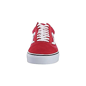 Vans Men's Old Skool Sneaker, Racing Red/True White, Size 9