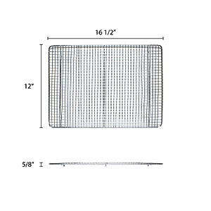 Thunder Group SLWG1216 12" X 16 1/8" Chrome Icing/Cooling Rack With Built-In Feet