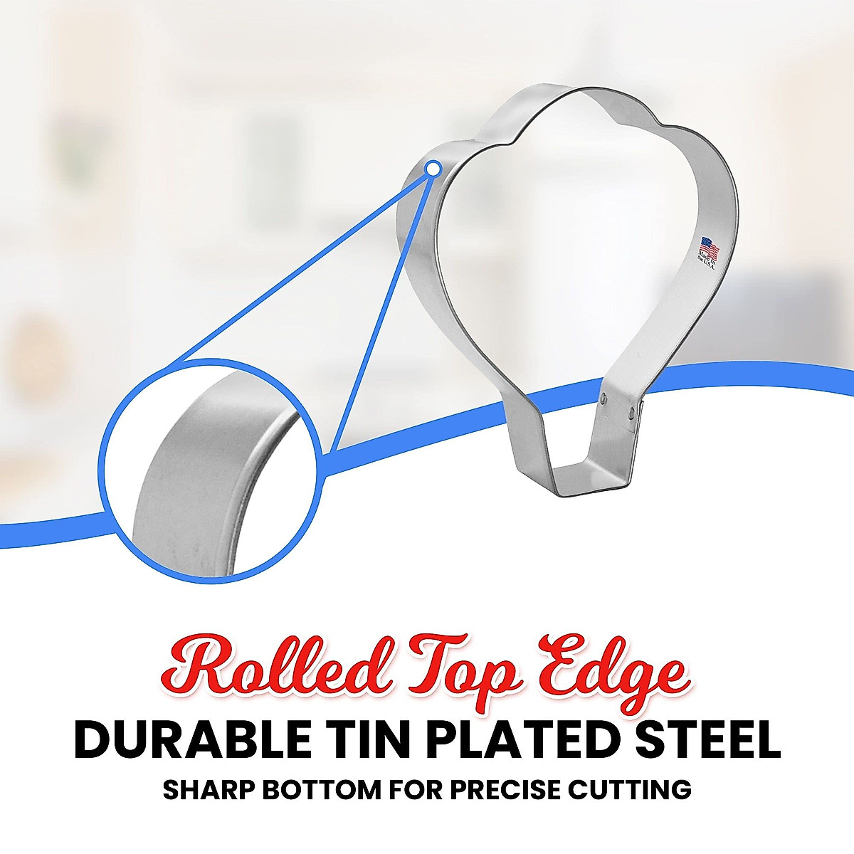 Foose Hot Air Balloon Cookie Cutter 4 Inch –Tin Plated Steel Cookie Cutters – Hot Air Balloon Cookie Mold