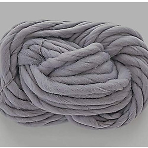 OURVER (No.12 Gray) Super Bulky Arm Knitting Wool Roving Knitted Blanket Chunky Wool Yarn Super Thick Yarn for Knitting/Crochet/Carpet/Hats, 1.1 lbs/500g/17.6 Ounze