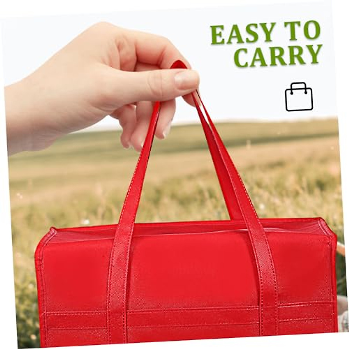 FONDOTIN 4pcs Insulation Bags Thermal Bags for Cold Food Insulated Grocery Bags Portable Insulation Bag Lunch Bags for Adults Shopping Tote Bag Insulated Food Carrier Non-Woven Fabric