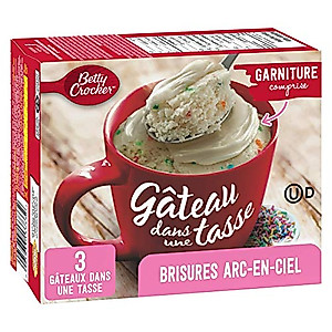 Betty Crocker Mug Cake Rainbow Vanilla Frosting, 294g {Imported from Canada}