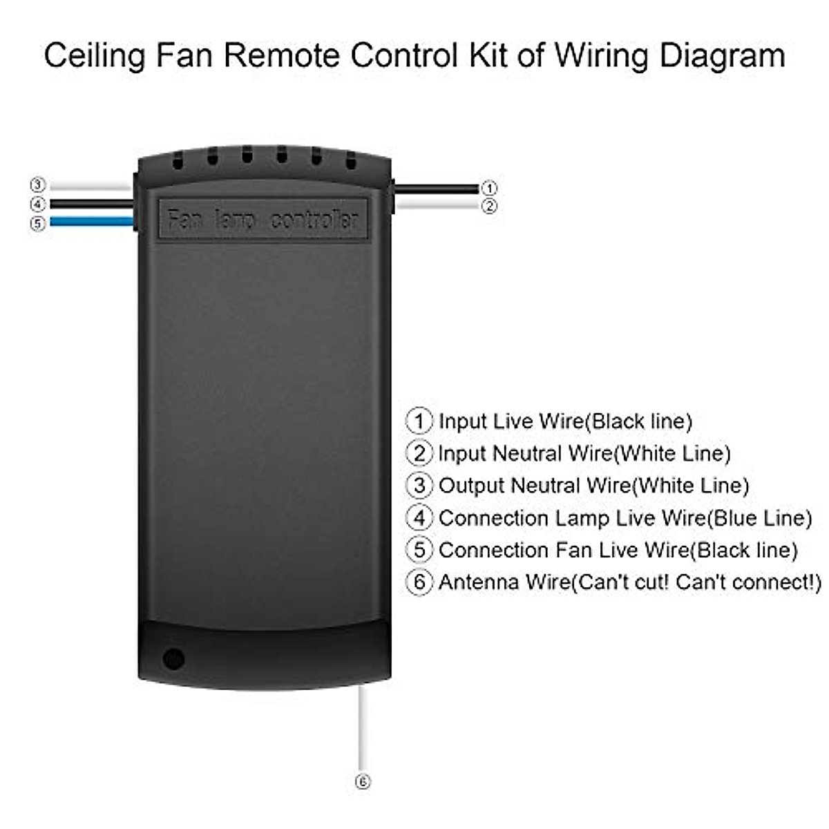 Ceiling Fan Remote Control Kit, WI-FI Smart Fan Control Timing Wireless Control with Amazon Alexa