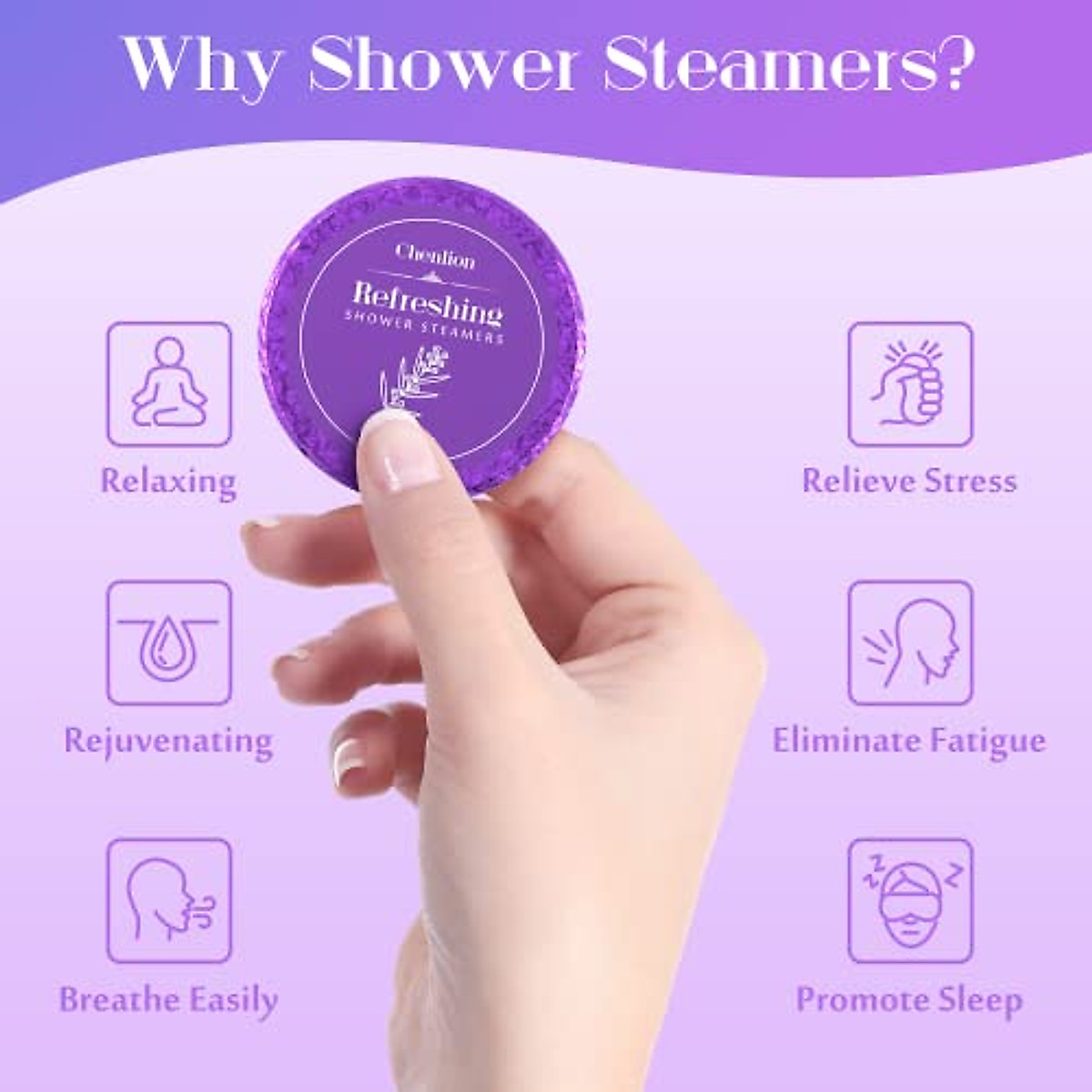 Shower Steamers Aromatherapy 18-Pack Shower Bombs for Women, Eucalyptus Lavender Menthol Essential Oil Shower Steamer, Organic Shower Tablets Valentines Day Birthday Gifts for Women Men