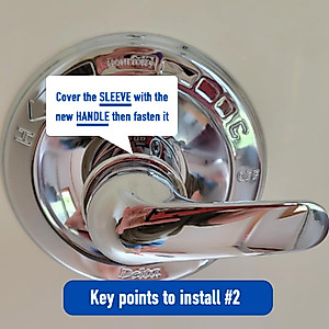 Welvzen Single Handle for H79, Shower Faucet Lever Replacement Kit for 1300/1400/13/14 Series, with SUS304 Screw & Extended Wrench