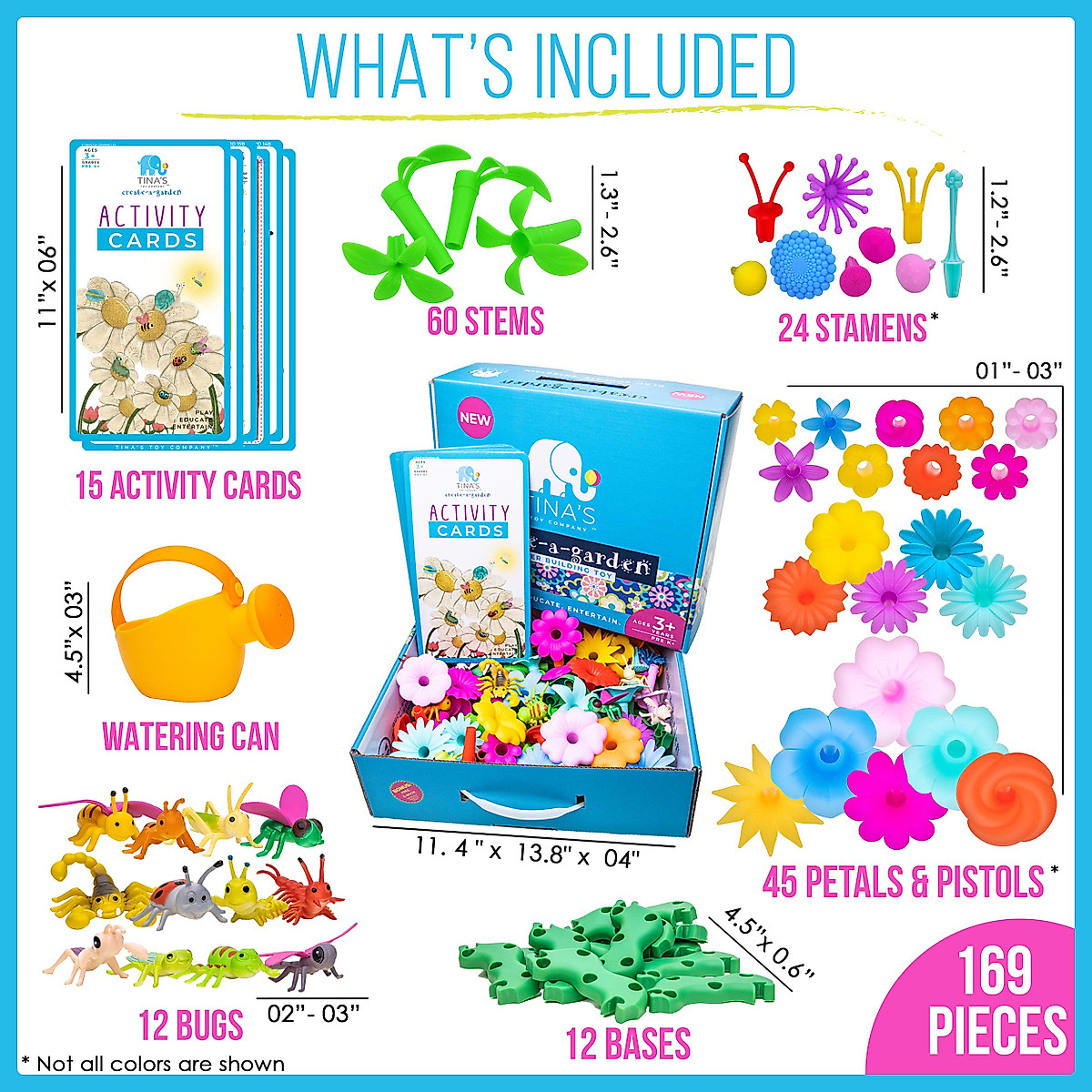 Flower Garden Building Toys Set, Educational Stem Toys for 3, 4, 5, 6 Year Old Girl, Arts and Crafts for Girls, Toddler Building Birthday Gift, Easter, Montessori Kindergarten Learning Kit for Kids