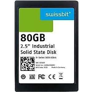 Swissbit SFSA080GS2AK4TO-C-6B-22P-STD, Solid State Drive, 80GB, 5V, 2.5" SATA SSD, X-76, 3D pSLC, 0-70°C