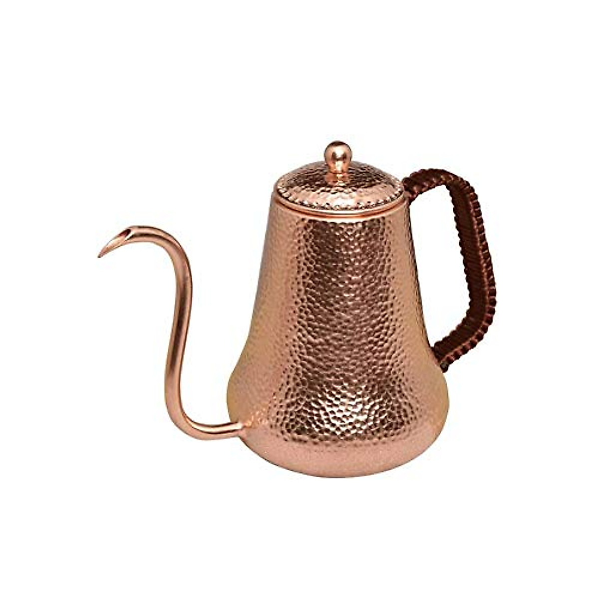 UXZDX Hammered Coffee Tea Pot Pure Red Copper Premium Quality Drip Kettle Spout Long Mouth Coffee Kettle Teapot- 900ml
