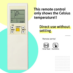 Replacement Remote Control for Daikin Air Conditioner FTXN09KEVJU FTXN24KVJU 2MKS50G2V1B ARC452A20 ARC452A21 ARC452A22 ARC452A1 ARC452A9 ARC452A15 ARC452A16 ARC452A17 ARC452A18 ARC452A19