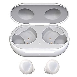 Emilydeals Wireless Charging Case Compatible with Samsung Galaxy Buds/Buds Plus, Replacement Charger Case Cover for Galaxy Buds SM-R175 Plus SM-R170 (White)