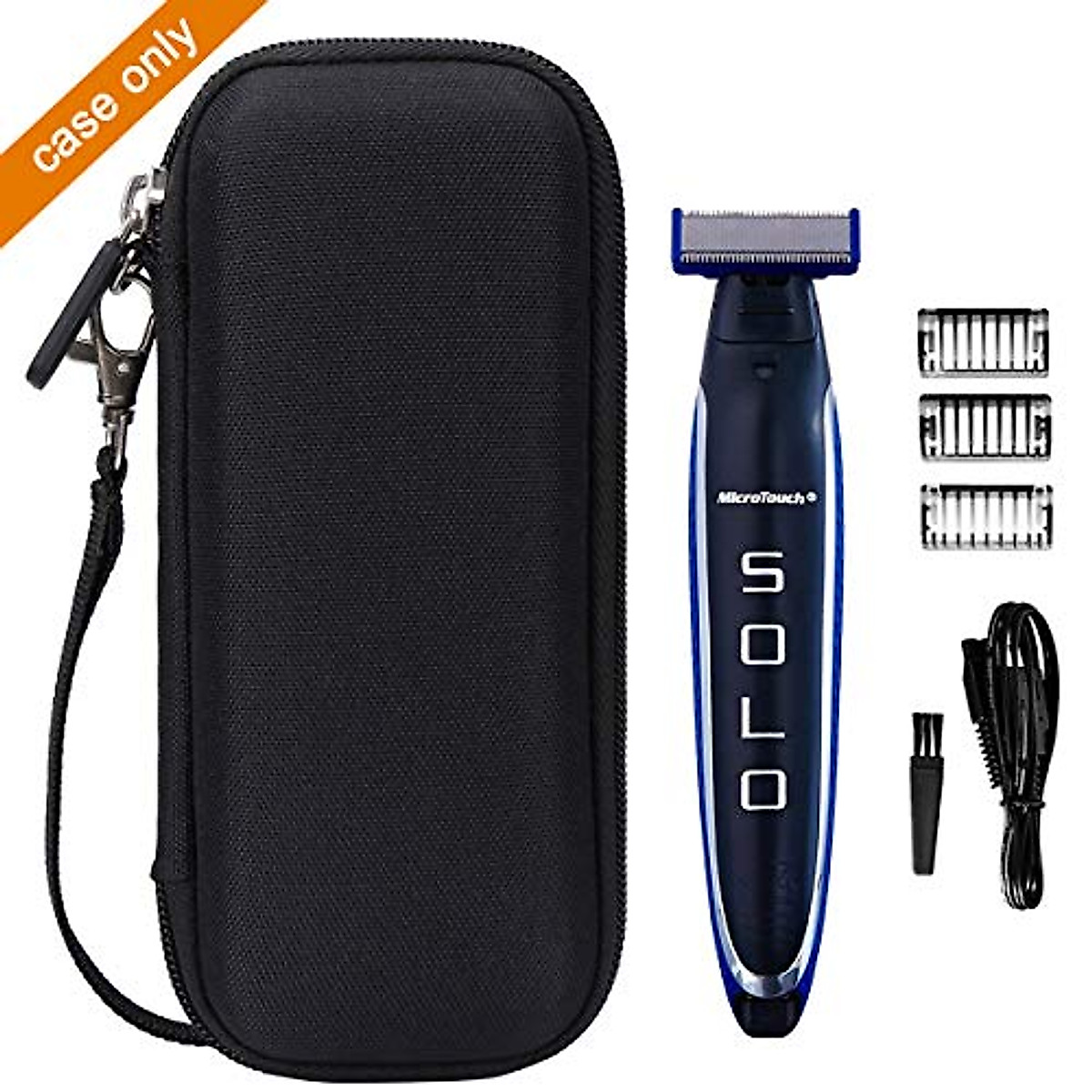 Aproca Hard Storage Travel Case, for Micro Touch Solo Full Body Trimmer and Shaver (Black)(case only)