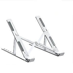 TenYua Laptop Stand for Desk,Portable Laptop Holder,6 Angles Adjustable Aluminum Tablet Stand Foldable Laptop Bracket Compatible with 9-15.6 inch Laptops