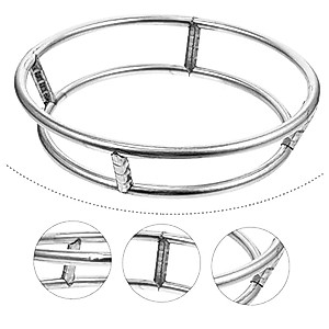 Uonlytech Pot Rack Steel Wire Sauté Pans Stainless Steel Wok Gas Cooker Wok Stand Insulated Pot Mats Cookware Ring Cooktop Grates Stainless Steel Pot Stand Heat-proof Wok Stand Gas Stoves