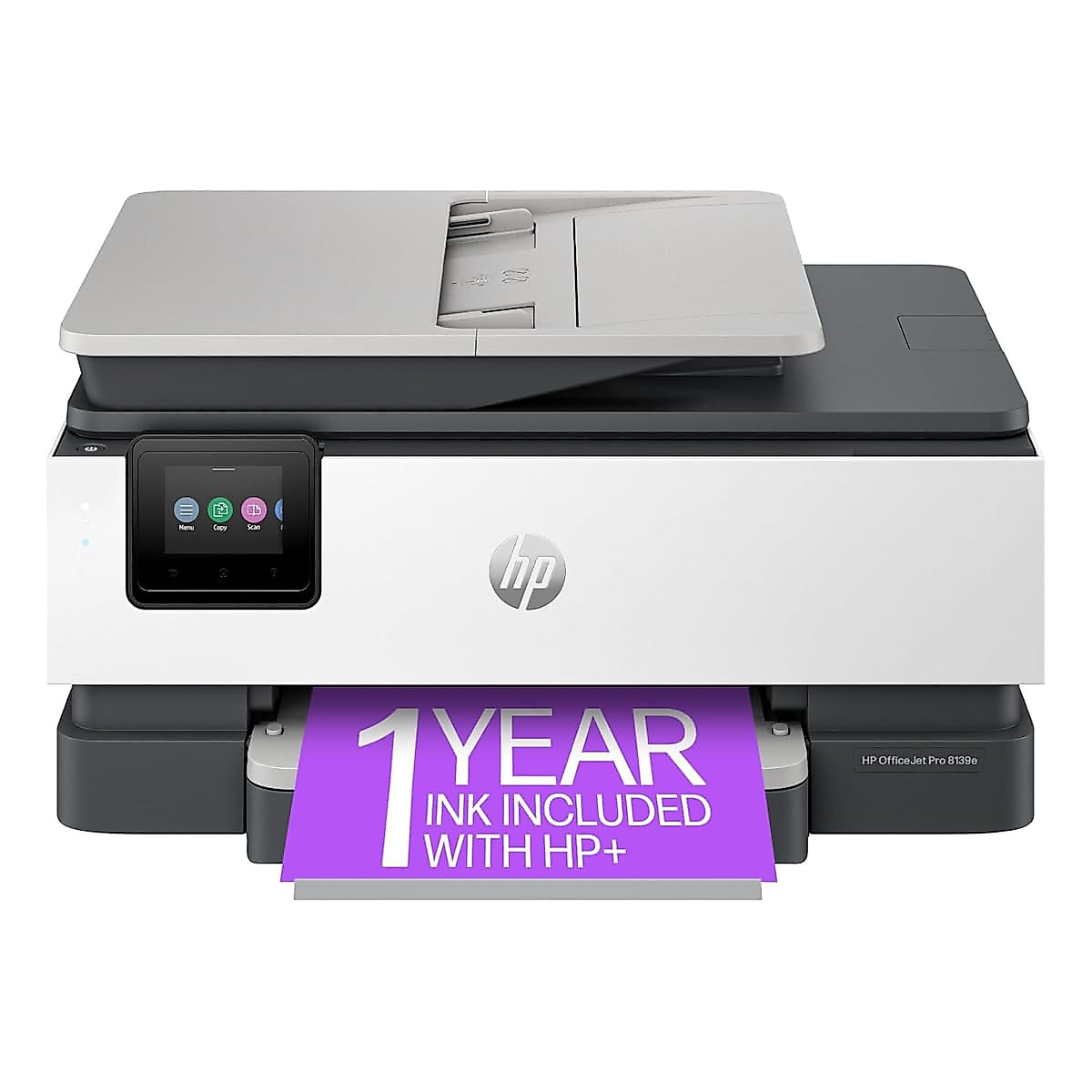 HP OfficeJet Pro 8139e Wireless All-in-One Color Inkjet Printer, Print, scan, Copy, fax, ADF, Duplex Printing Best-for-Home Office, 1 Year of Instant Ink Included