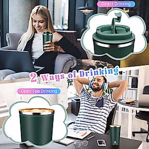 17oz Insulated Travel Coffee Mug with Flip Lid – Leakproof Stainless Steel Insulated Coffee Tumblers, Portable Thermos Cup for Hot & Cold Drinks, Perfect for Camping & On-the-Go