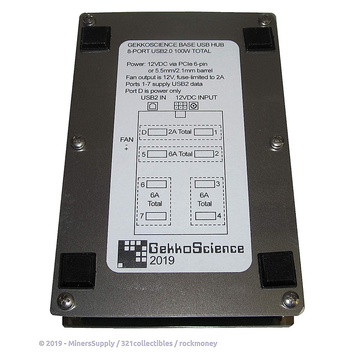BitcoinMerch.com - Gekkoscience 8 Port USB Hub 2.0 for Compac F Bitcoin Miner