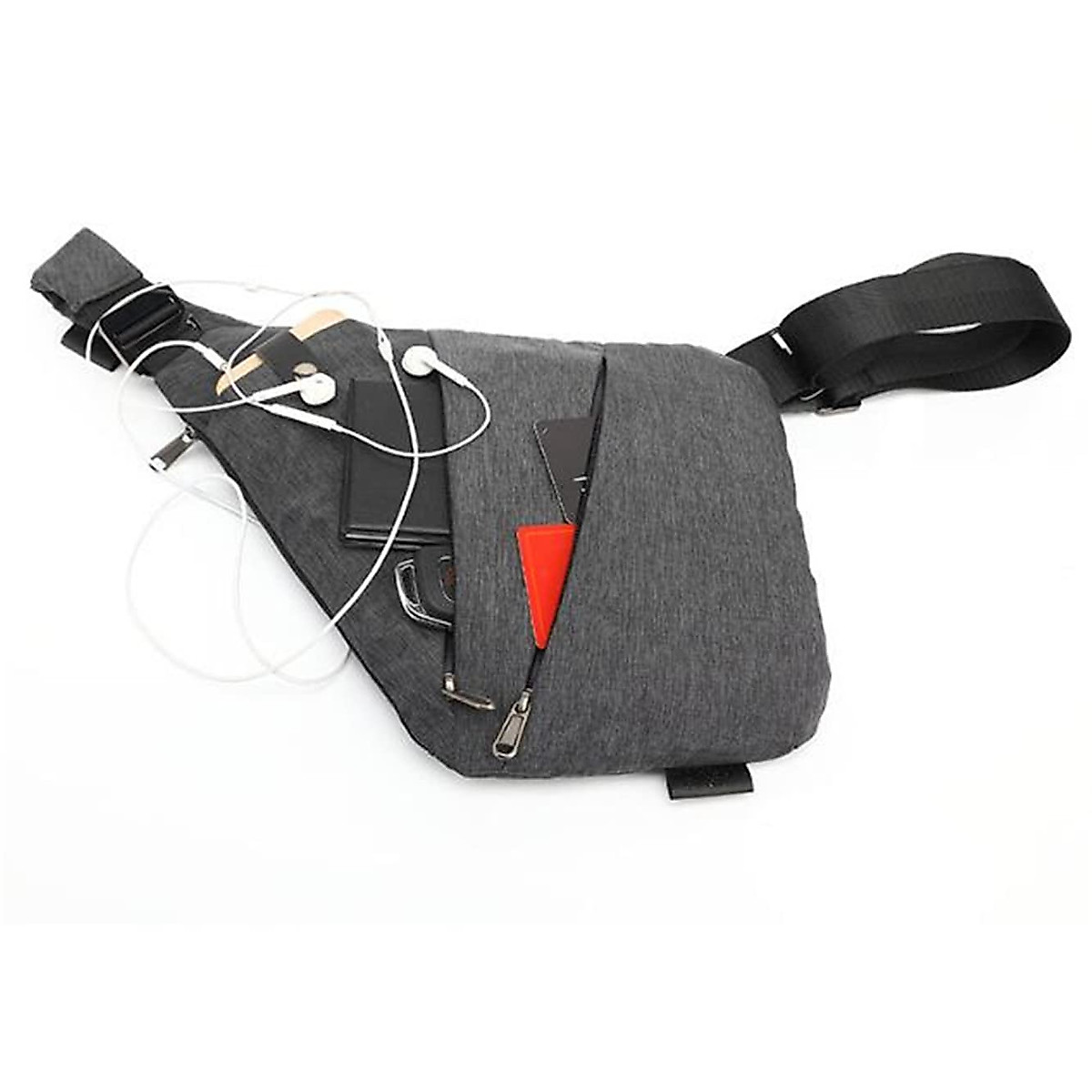 Xinxinyu Sling Bag Chest Backpack Casual Daypack Shoulder Crossbody Lightweight Anti Theft Outdoor Sport Travel Hiking for Men Women (Grey 1)