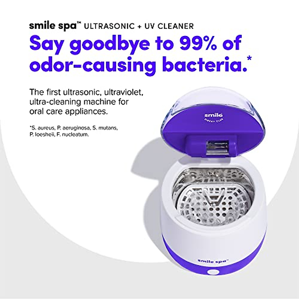 SmileDirectClub Smile Spa Ultrasonic and UV Cleaning Machine for Aligners, Retainers, Toothbrush Heads, and More