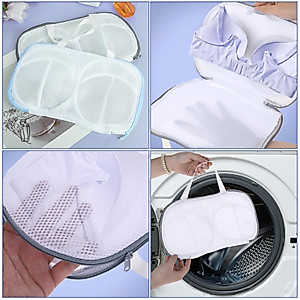 2 Pcs Bra Wash Bags for Laundry Bra Laundry Bags for Washing Machine Lingerie Bags for Washing Delicates Bra Bags for Laundry Bra Washer Protector for Laundry Lingerie Bag (A to C Cups)