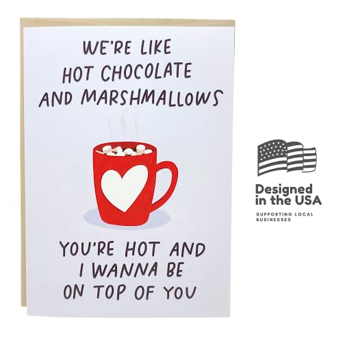 Sleazy Greetings Funny Birthday Card For Boyfriend | Anniversary Cards For Husband | Funny Valentine's Day Card | Naughty Card For Him Her | Hot Chocolate and Marshmallows Card