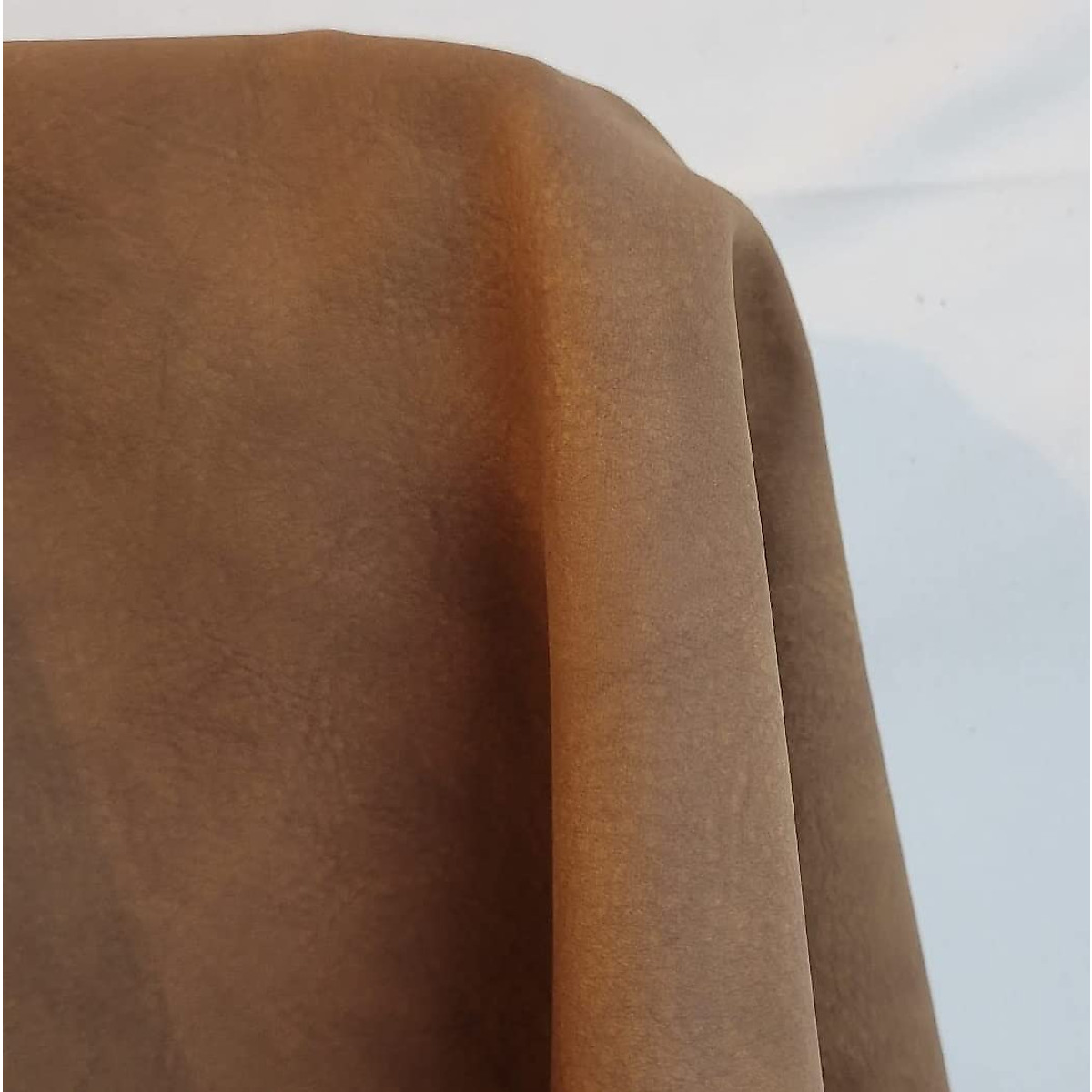 NAT Leathers,Desert Tan Tumbled Nubuck Soft Faux Vegan Leather PU {Peta Approved Vegan},Synthetic Pleather 0.9 mm Nappa Vinyl Upholstery,36"x54" (Desert Tan Nubuck)