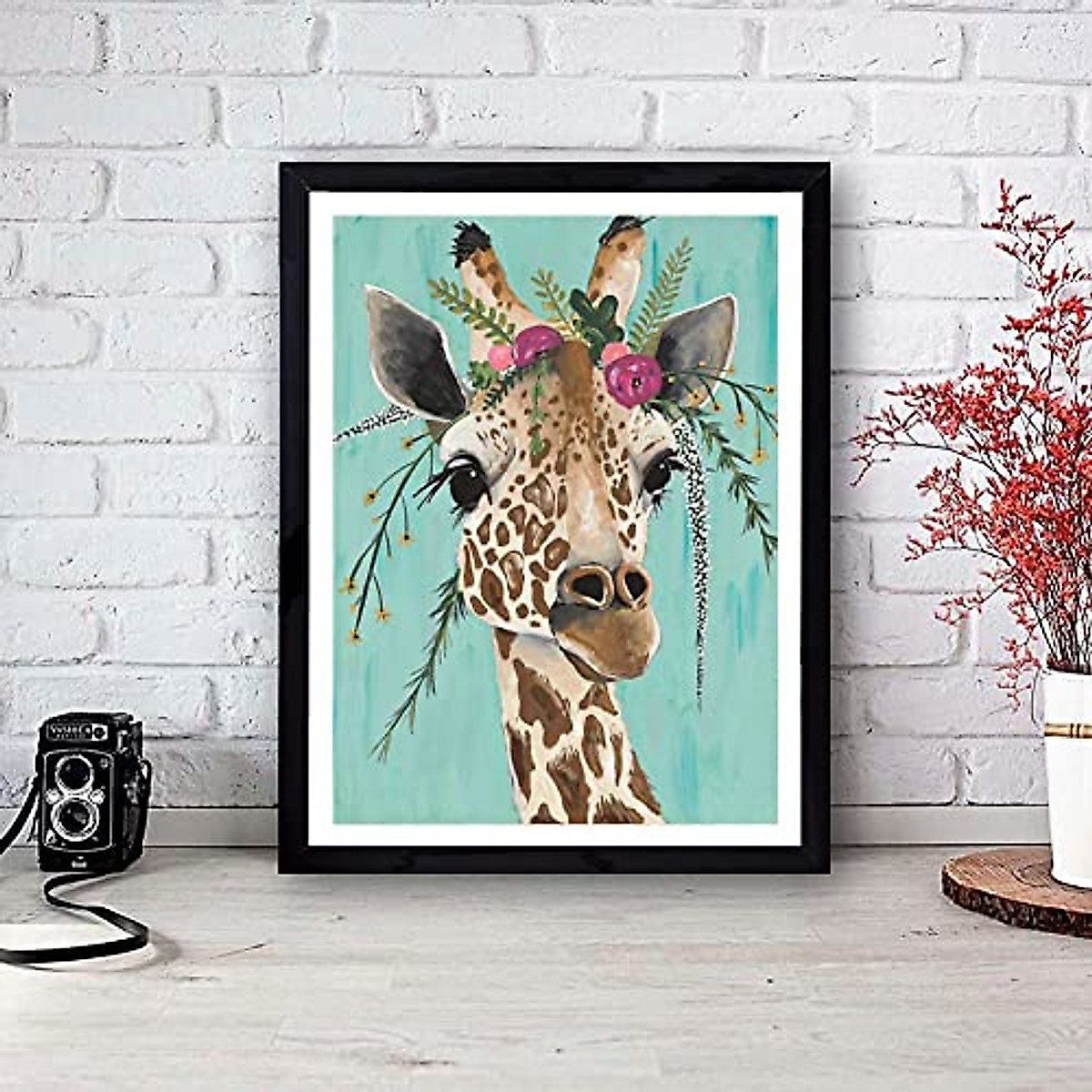 Giraffe Diamond Painting Kits, 5D Diamond Art Kits Full Drill Diamond Painting Kits for Adults Kids Beginner, Painting with Diamonds Arts and Crafts for Adults Home Wall Decor 12X 16 inch