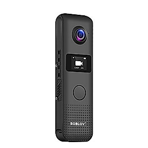BOBLOV C18 WiFi 1080P Body Camera with OLED Screen and One Big Button for Recording 4Hours 1080P Recording Clip for Wearable (32GB)