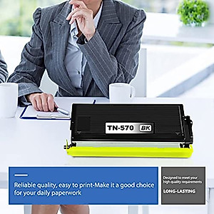 EDH Compatible TN570 TN-570 Toner Cartridge Replacement for Brother High Yield Compatible with HL-1670N1650 1850 1870n DCP-8040 8025D 8020 8045DN MFC-8120 8640D 8820DN Printer (1 Pack, Black)