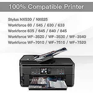 BeOne T127 Ink Cartridges Remanufactured Replacement for Epson 127 2-Pack to Use with Workforce 60 545 630 633 635 645 840 845 WF-3520 WF-3530 WF-3540 WF-7010 WF-7510 WF-7520 Printer (2 Black)