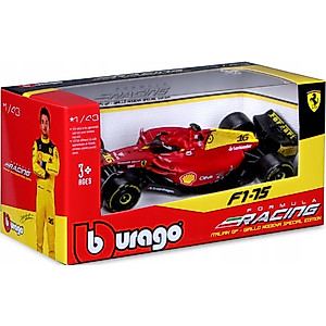 F1-75#16 Charles Leclerc Giallo Modena 2nd Place Formula One F1 Italian GP (2022) "Formula Racing Series 1/43 Diecast Model Car by Bburago 36832CLMZ