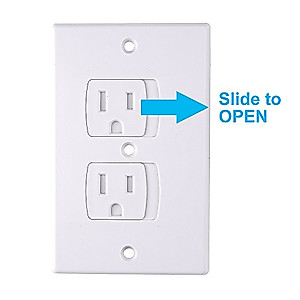 AUSTOR 12 Pack Baby Safety Electric Outlet Covers Baby Safety Self Closing Wall Socket Plugs Plate Alternate for Child Proofing