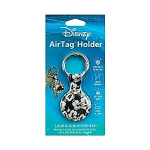 Disney Mickey Mouse Holder for Apple AirTag - Protective Tracker with Keychain for Dog, Bags, Keys - Disneyland Essentials and Holiday Gifts