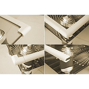 Beige 2x2 Meters (13 FT) U Shape Glass Table Edge Protectors Premium High Density Foam Baby Safety Bumper Guard Foam Strip