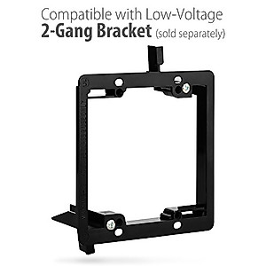 Fosmon 2-Gang 7.1 Surround Sound Distribution Home Theater Wall Plate, Gold Plated 7-Pair Copper Binding Posts Coupler Type for 7 Speakers, 2 RCA Jack for Subwoofer