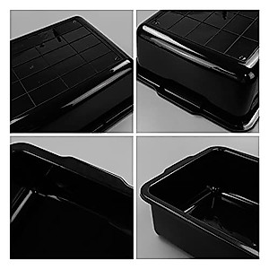 Pekky 32L Large Commercial Bus Box, Wash Basin Tub, Black, 4 Pack