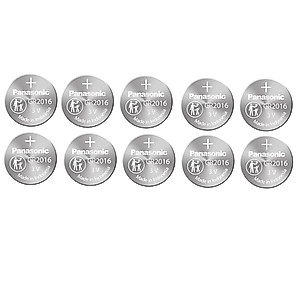 Panasonic Cr2016 3v Lithium Battery 2pack X (5pcs) =10 Single Use Batteries