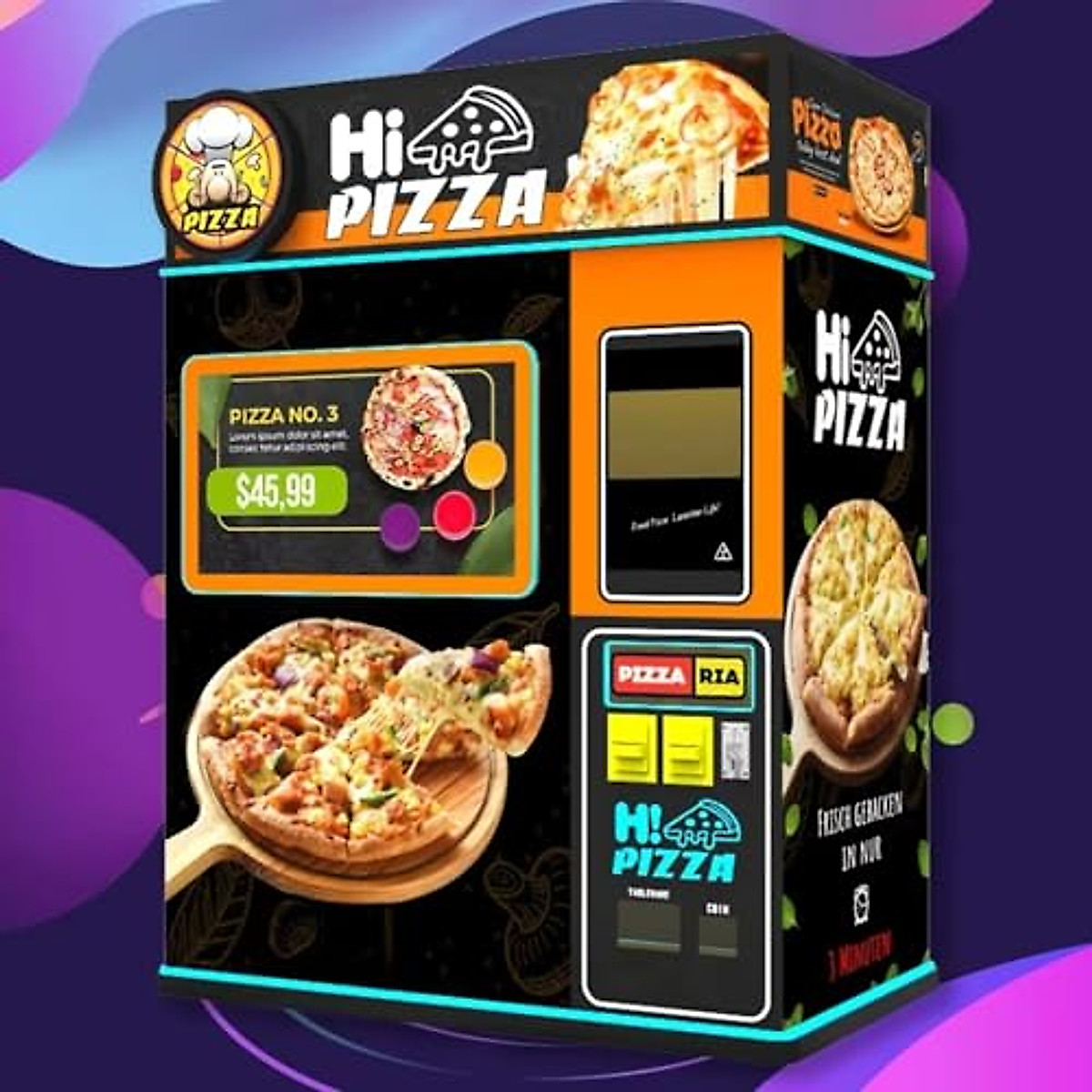 Smart Pizza Machine Business Automatic Pizza Vending Machine Self-Service Pizza Kiosk for Sale Indoor Outdoor Self-Service Fresh Pizza