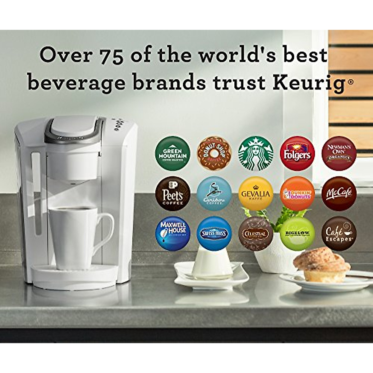 Keurig K-Select Single-Serve K-Cup Pod Coffee Maker, Matte White