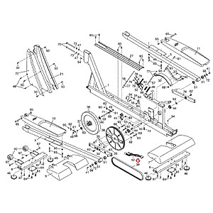 Hydra Fitness Exchange Pulley Drive Belt 46" 6 Ribs High Strength Rubber Flexonic V-Belts Pulley Belt OEM Equipment Crosstrainer Elliptical Machine Replacement Part 142056 Works with Gold's Gym Image