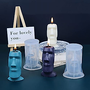 Abstract Human Face Candle Mold, 3D Silicone Candle Molds for Candle Making, Silicone Resin Casting Mold, DIY Epoxy Resin Mold for Soap Crafts, Resin Casting Christmas Home Decor