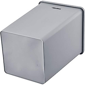 Global Industrial Square Plastic Garbage Can, 50 Gallon, Gray