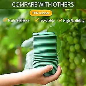 TELENT OUTDOORS 80 Feet Soft Plant Ties Green Plant Twist Ties, Plant ties for Support with 20 PCS Plant Clips, Gardening Supplies for Plants Office Home Organization 3mm Diameter