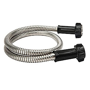 Yanwoo 304 Stainless Steel 6 Feet Short Garden Hose with Female to Female Connector, Water Hose, Metal Hose, Heavy Duty Outdoor Hose (6ft)