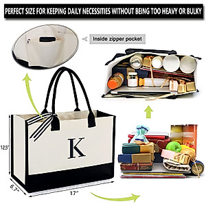 BeeGreen Large Tote Bags for Women Teacher Her Friend Friendship Coworkers Female Thank You Gifts for Women Beach Tote Canvas Bag Womens Tote Bag Relaxation Gifts Sister Birthday Gifts Retirement K