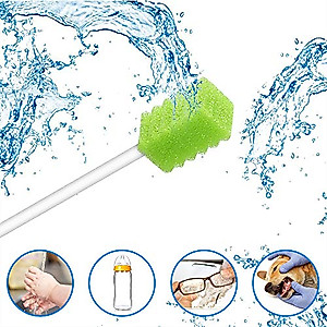(250 Pack) Disposable Oral Swabs, Sterile Dental Sponge Swabsticks Unflavored for Mouth & Gum Cleaning