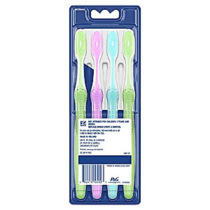 Oral-B Vivid Dual Action Whitening Toothbrushes, Soft, 4 Count (Packaging and Product Color May Vary)