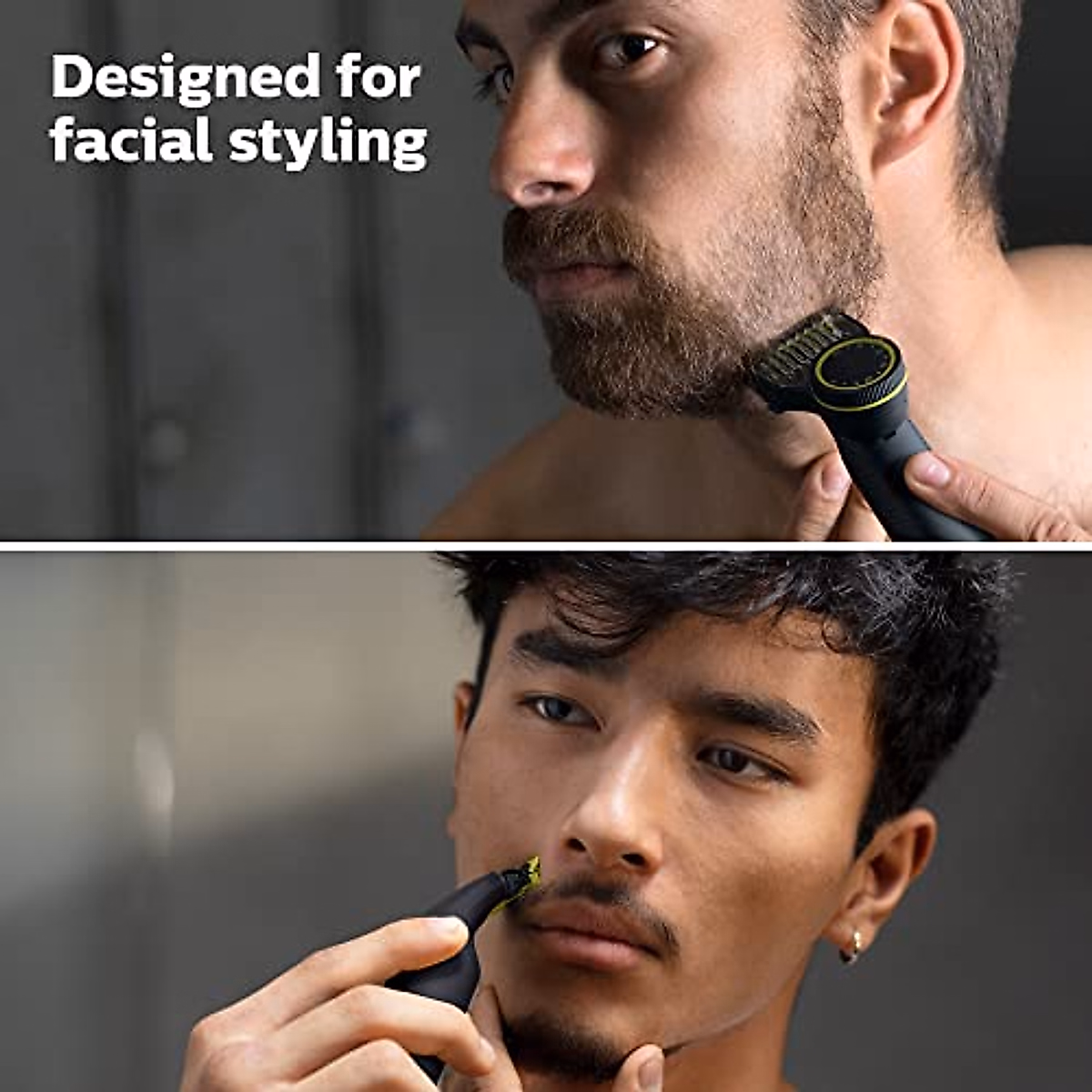 Philips Norelco OneBlade Pro Hybrid Electric Trimmer and Shaver, Black, 2 Piece, QP6530/70