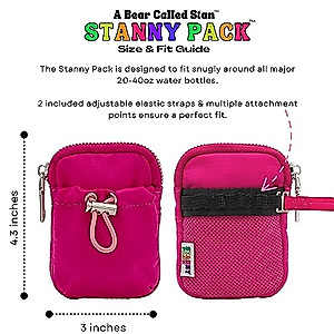 Stanny Pack | Water Bottle Pouch | Accessories Bag for Stanley Cup Tumbler, Hydro Flask, YETI, Owala, Simple Modern, HydroFlask Bottles | Compatible with 18oz, 20oz, 24oz, 32oz, 40oz (Berry Pink)