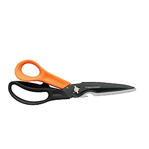 Fiskars 356922-1003 Everyday Scissors 01005692, 9 in. Length, 3-1/2 in. Cut, Black/Orange, 9 Inches