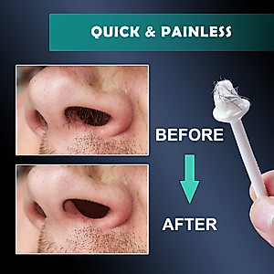 Charmonic 200 Pcs Wax Sticks, Nose Wax Kit Accessories, Waxing Sticks for Nostril Nasal Cleaning, Ear Face Eyebrows Hair Removal for Men Women